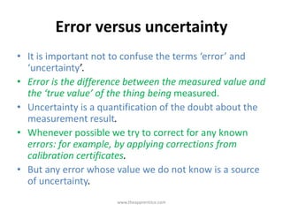 errors of measurement and systematic errors | PPTX