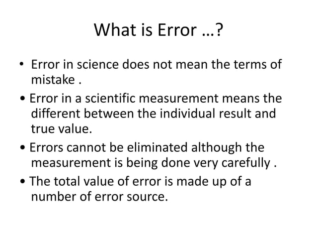 errors of measurement and systematic errors | PPT errors of measurement and systematic errors | PPT