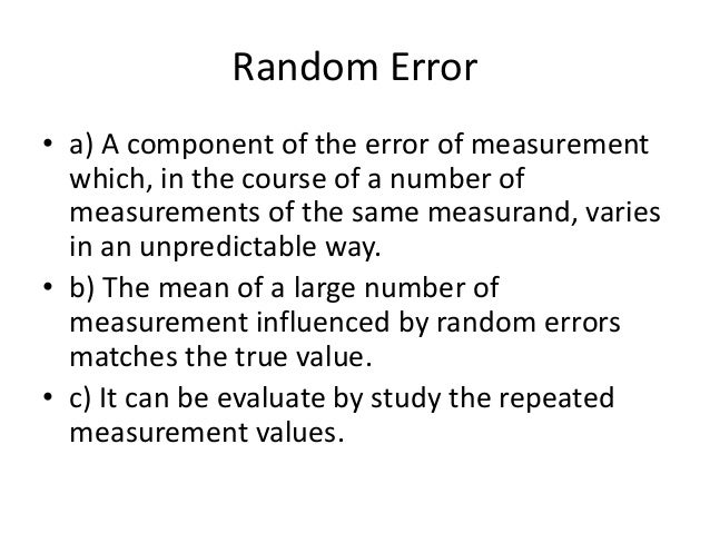 errors of measurement and systematic errors