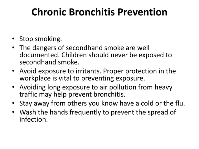 bronchitis - CHRONIC BRONCHITIS | PPTX | Lung and Respiratory Health | Diseases and Conditions