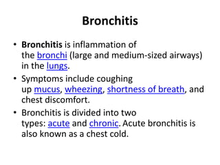 bronchitis - CHRONIC BRONCHITIS | PPT