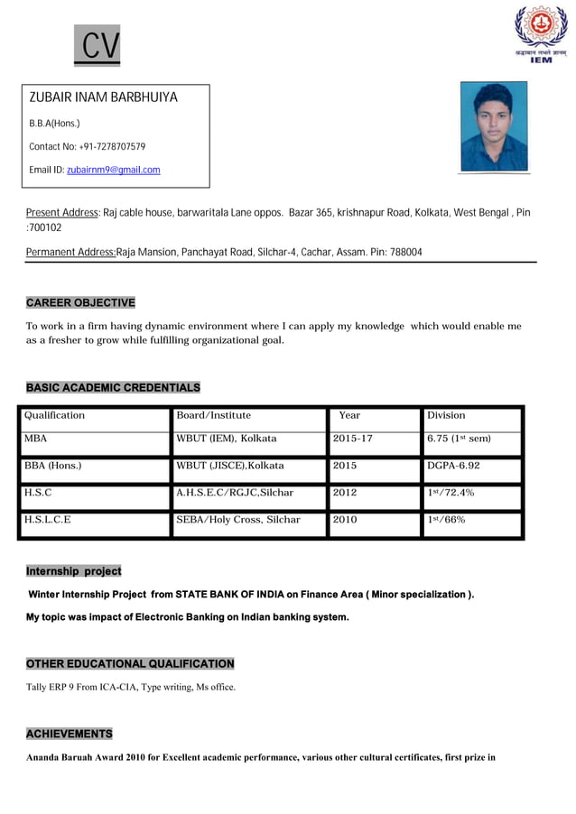 Zubair cv | PDF