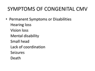 CONGENITAL INFECTION (Cytomegalovirus & Toxoplasmosis) | PPTX