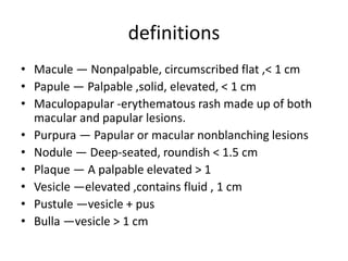 rashes - different types of rashes & diagnosis | PPTX