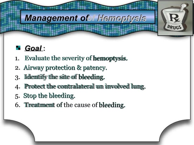 HEMOPTYSIS | PPTX | Lung and Respiratory Health | Diseases and Conditions