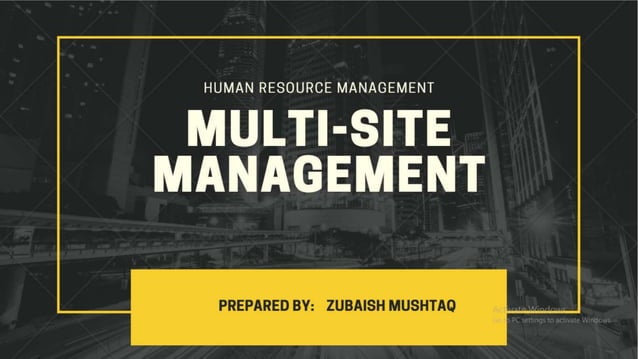 multi-site management | PPT
