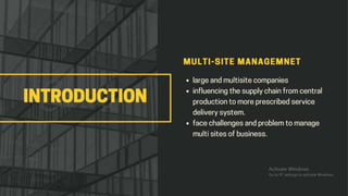 multi-site management | PPT