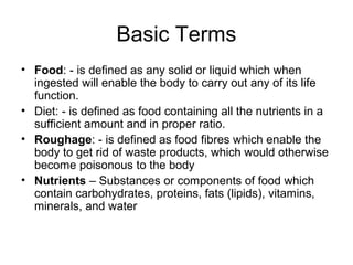nutrition basics | PPT
