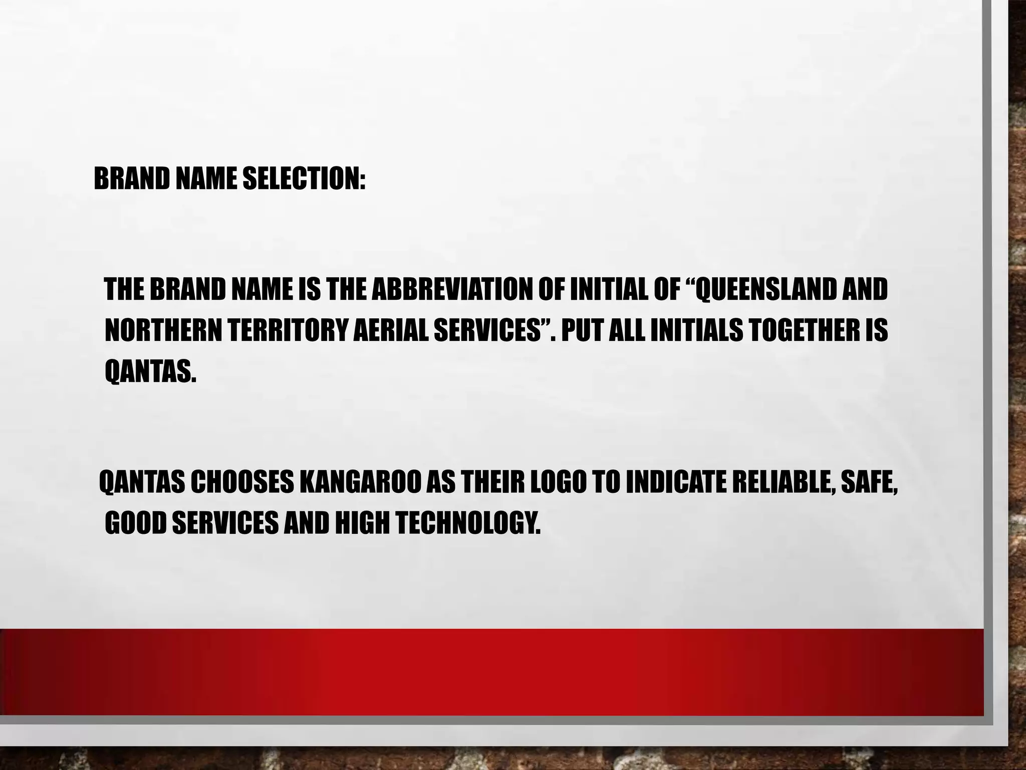 Branding / Marketing / Qantas Australia | PPTX