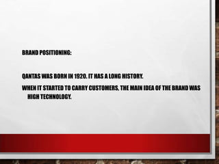 Branding / Marketing / Qantas Australia | PPTX