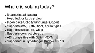 Compiling Solidity to WASM using solang | PPTX