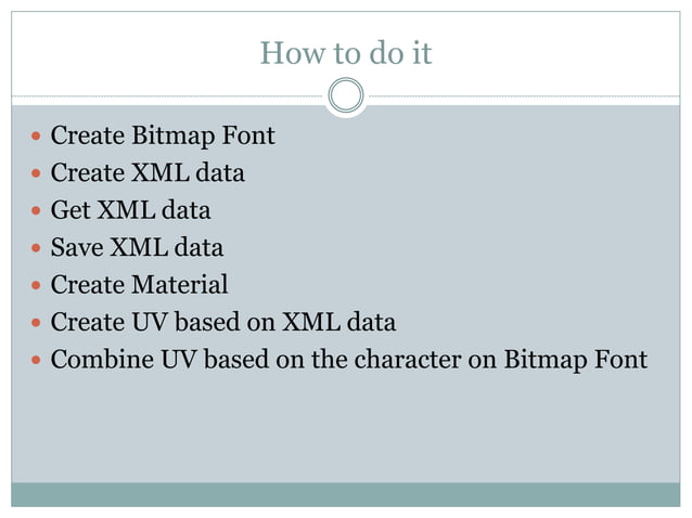 Bitmap Font (BMF) in Unity by Zulfa | PPT