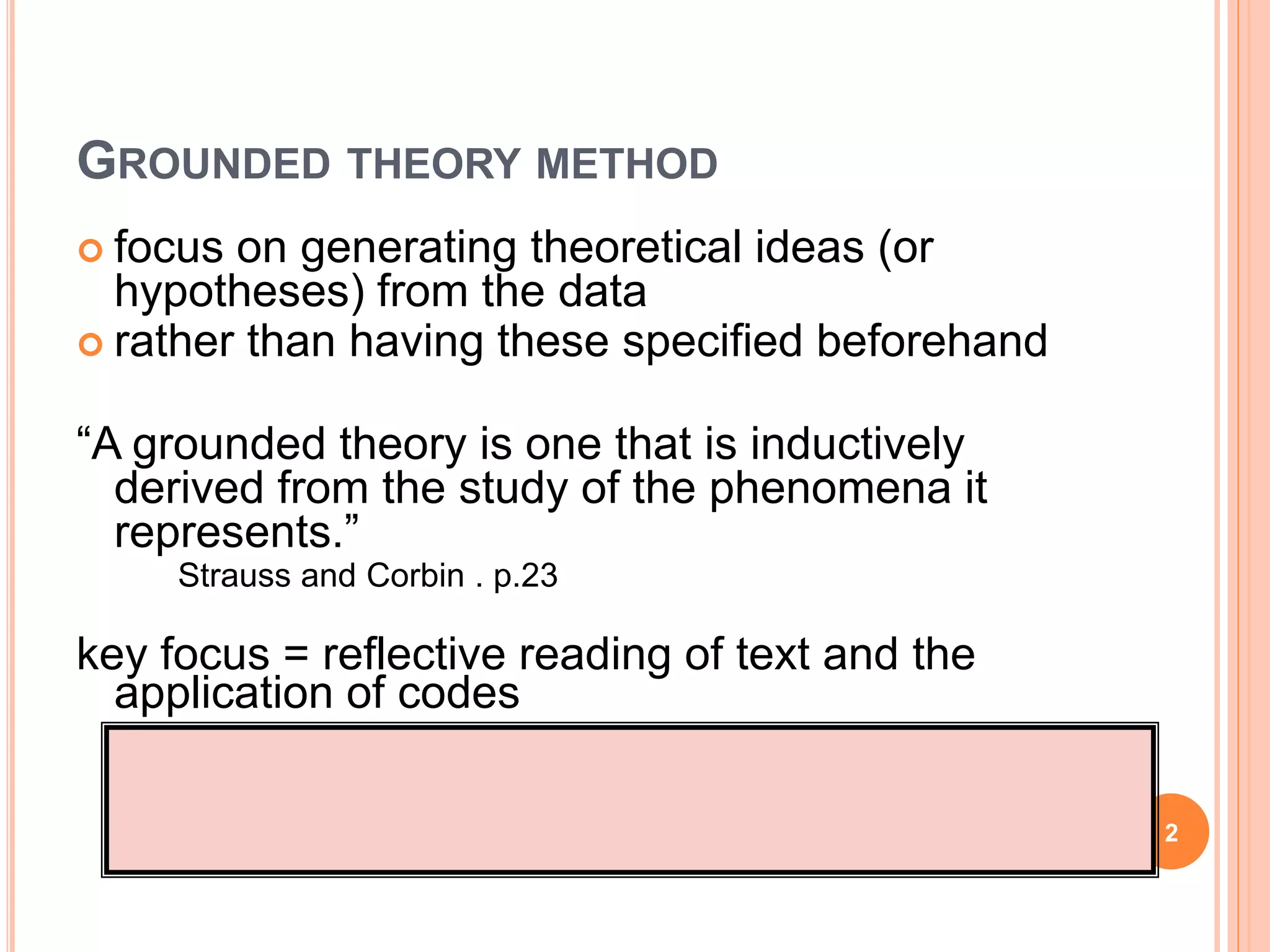 what is Grounded Theory Method | PPT