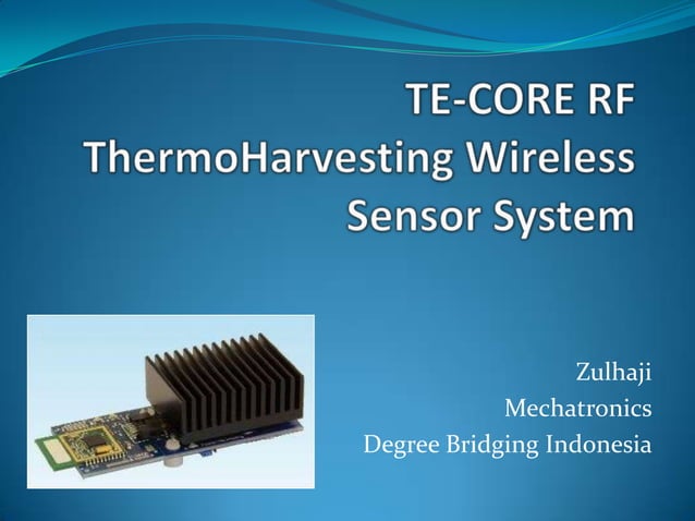Sensor thermo harvesting wireless | PPT