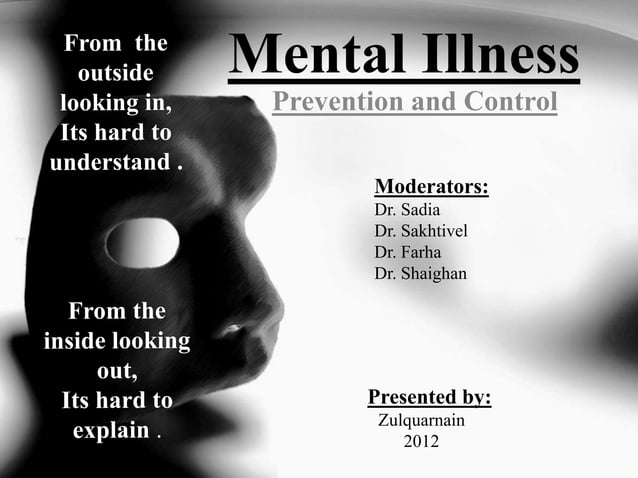 Mental Illness Prevention and Control | PPTX