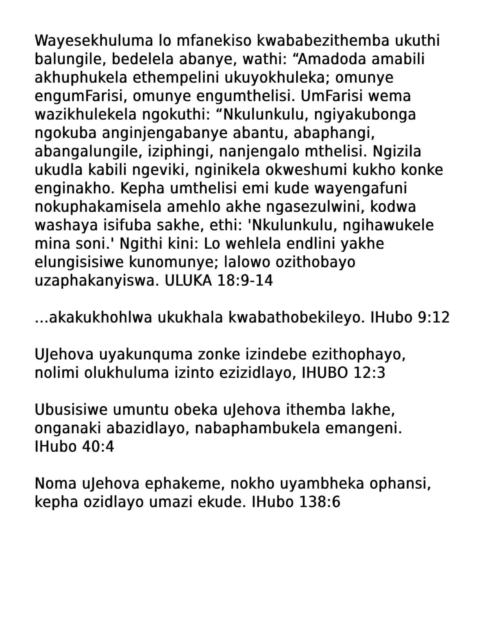 Zulu Pride and Humility Tract.pdf | Christianity | Religion & Spirituality