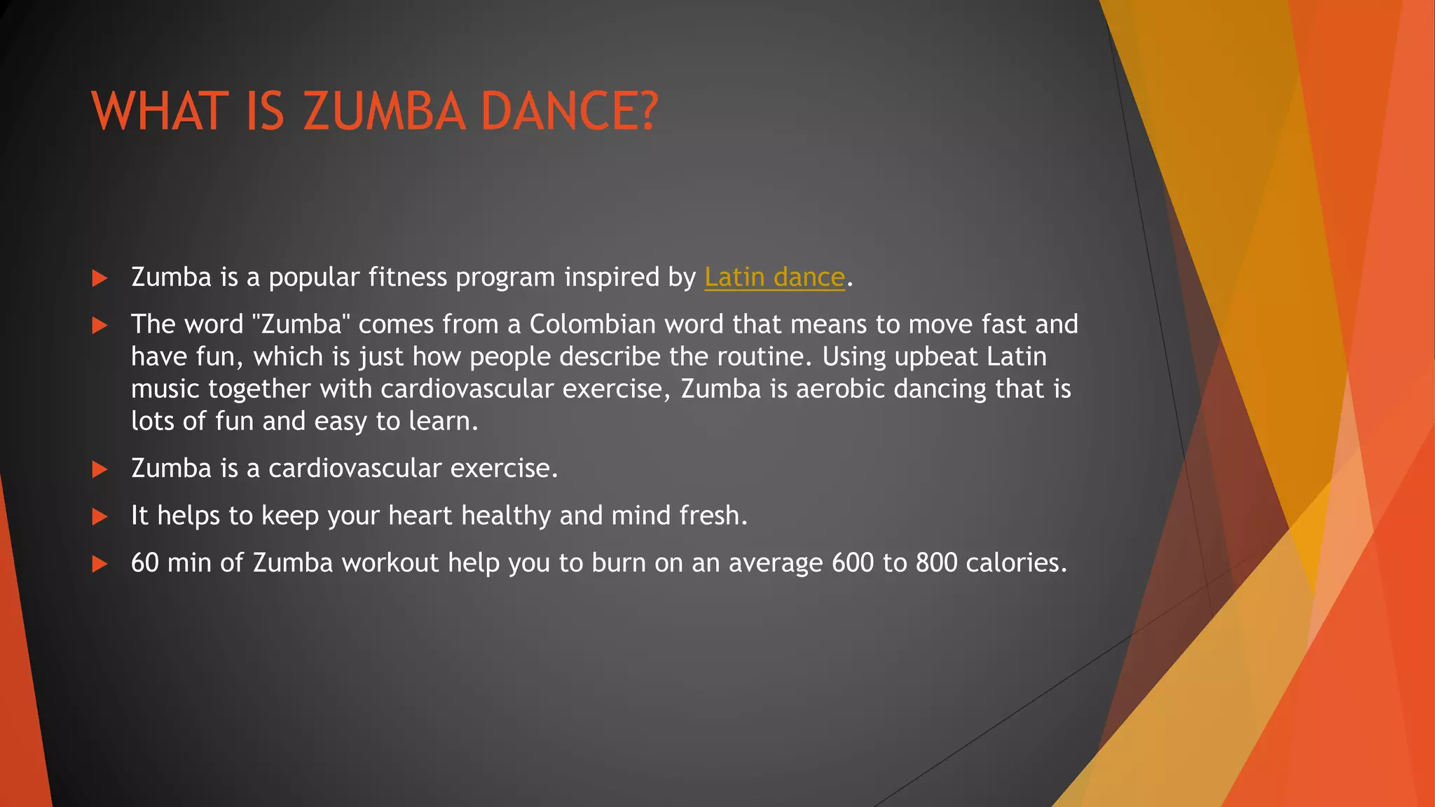 Zumba dance | PPTX