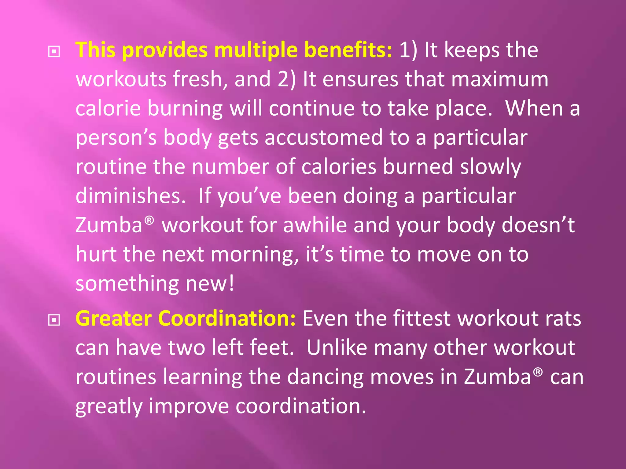 Zumba ppt | PPTX