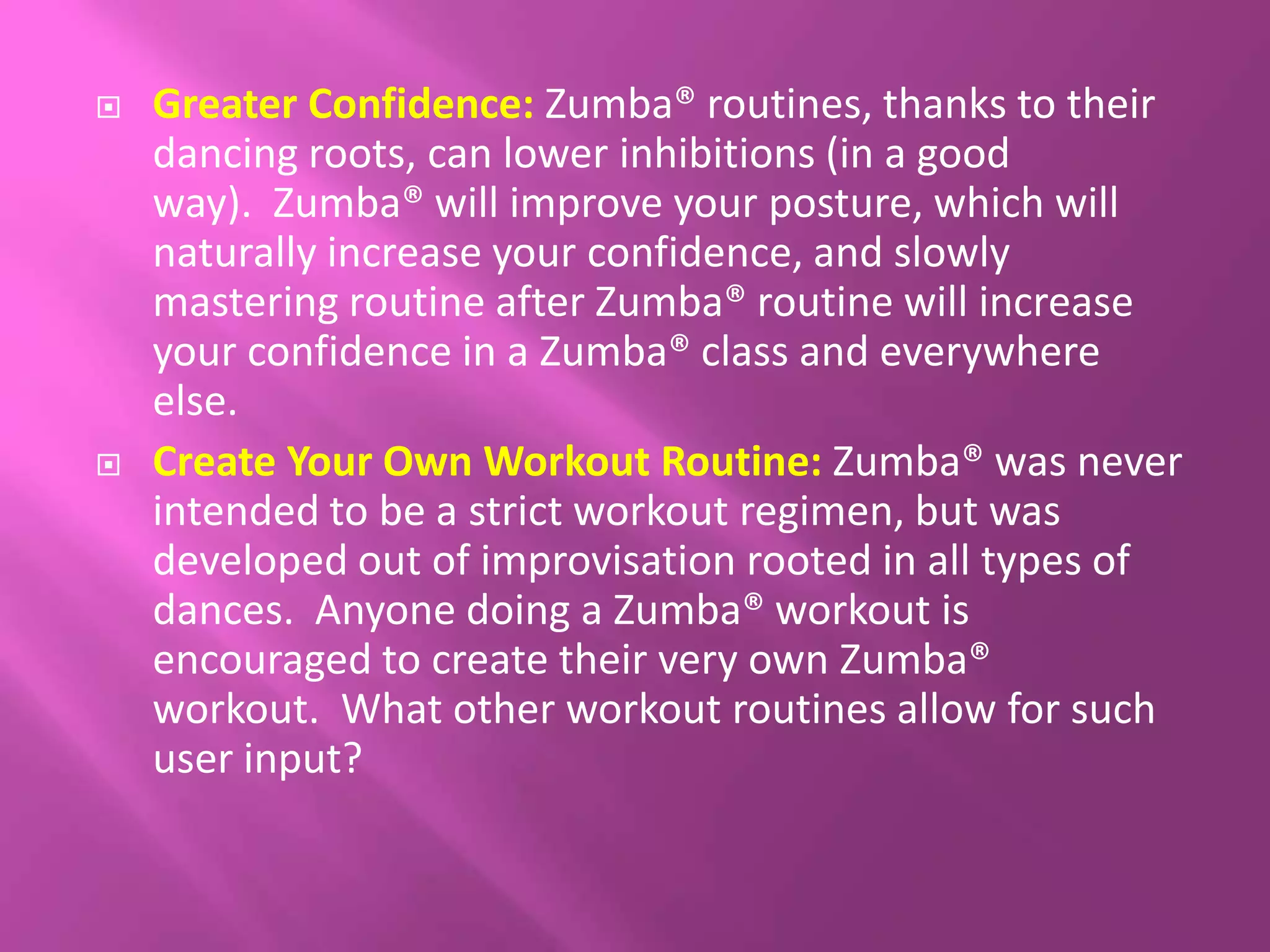Zumba ppt | PPTX