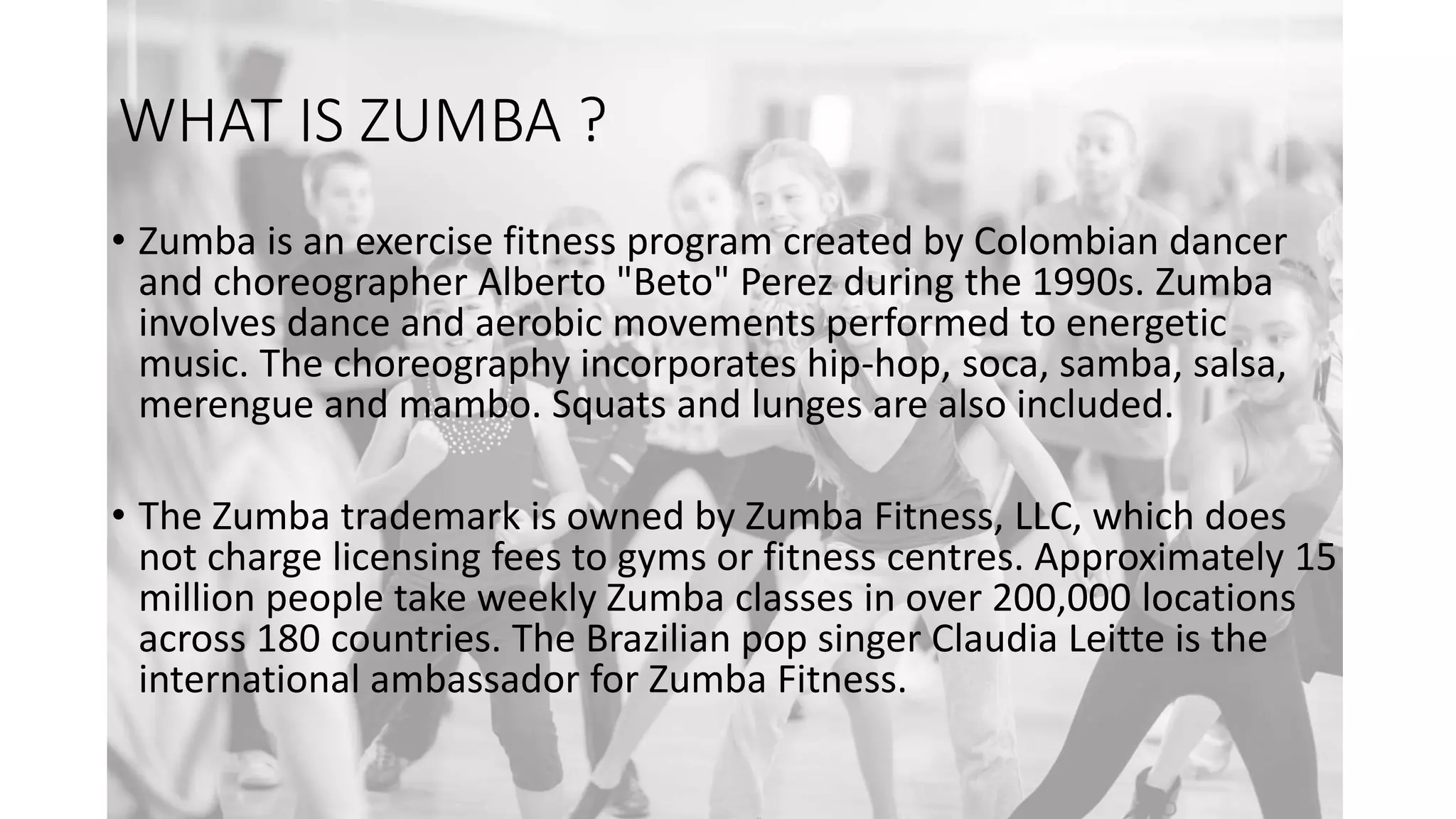 Zumba BUSINESS RESEARCH ASSIGNMENT | PPTX