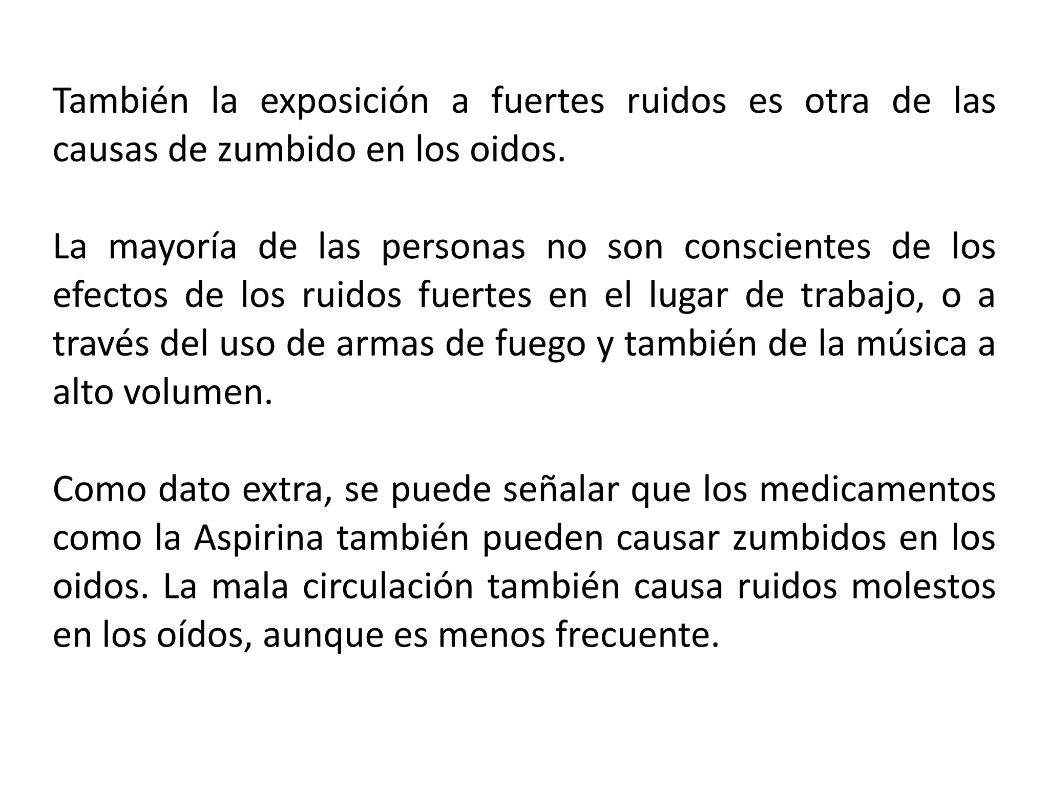 Zumbido en los oidos – causas, síntomas y tratamientos | PPT
