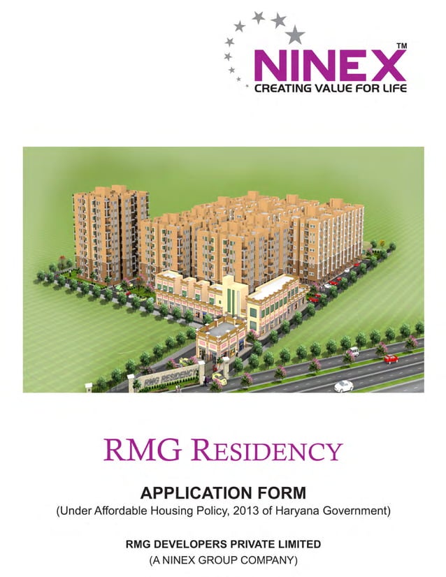 Ninex rmg 1BHK affordable application form sector 37c gurgaon | PDF