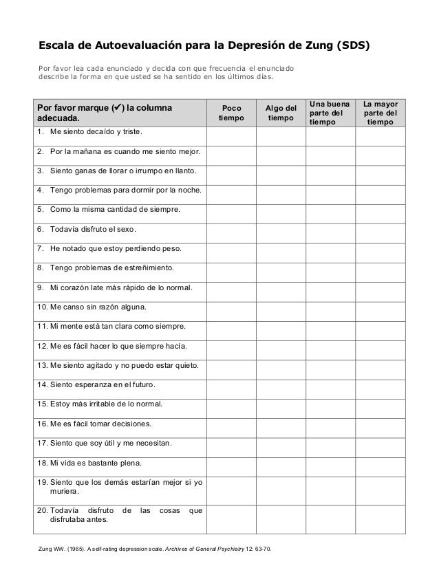 Anxiety Zung Anxiety Scale Anxiety Zung Anxiety Scale