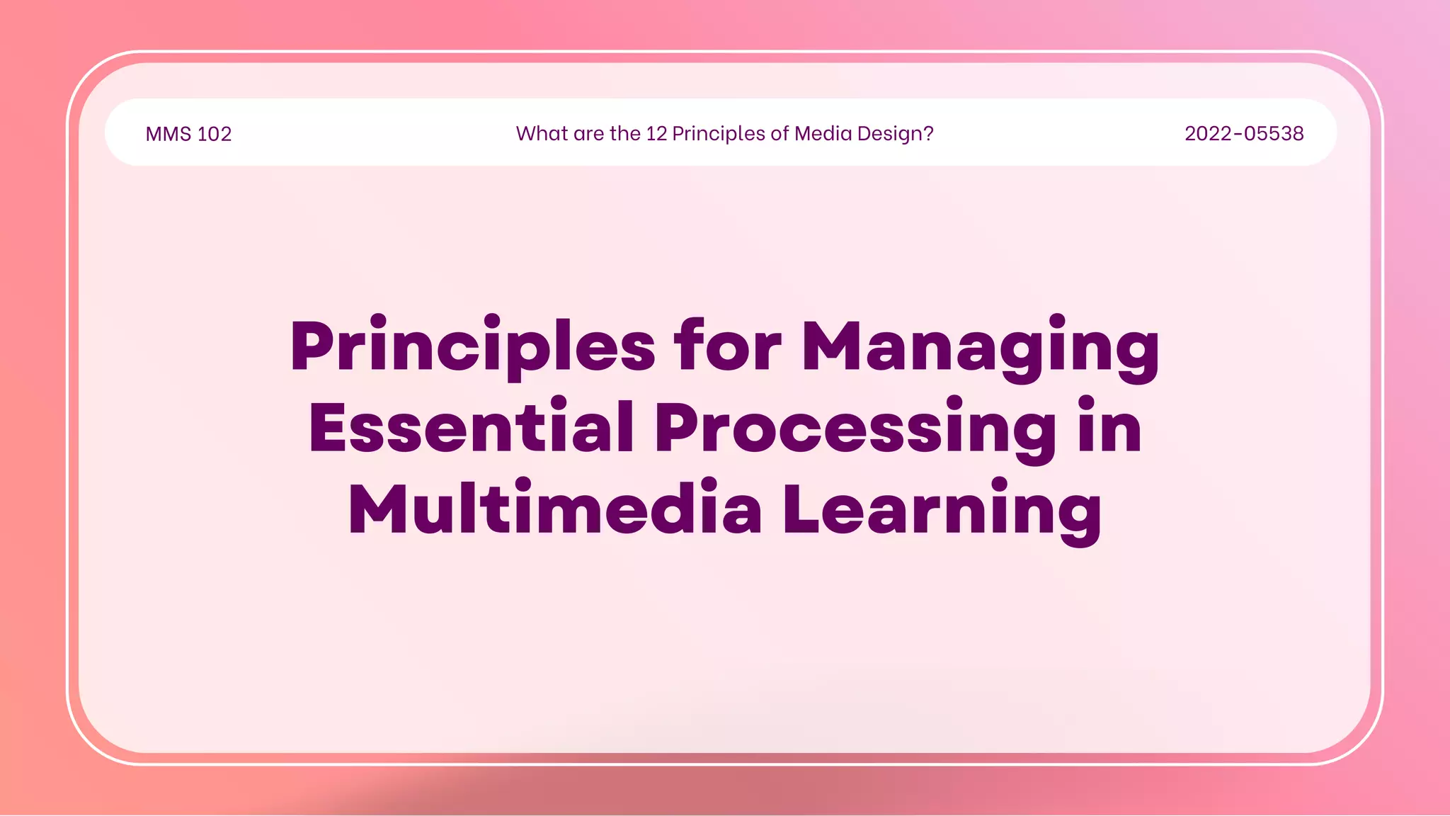 12 Principles of Multimedia Design | PDF