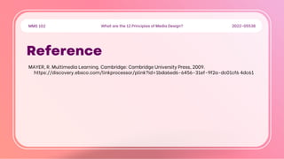 12 Principles of Multimedia Design | PDF