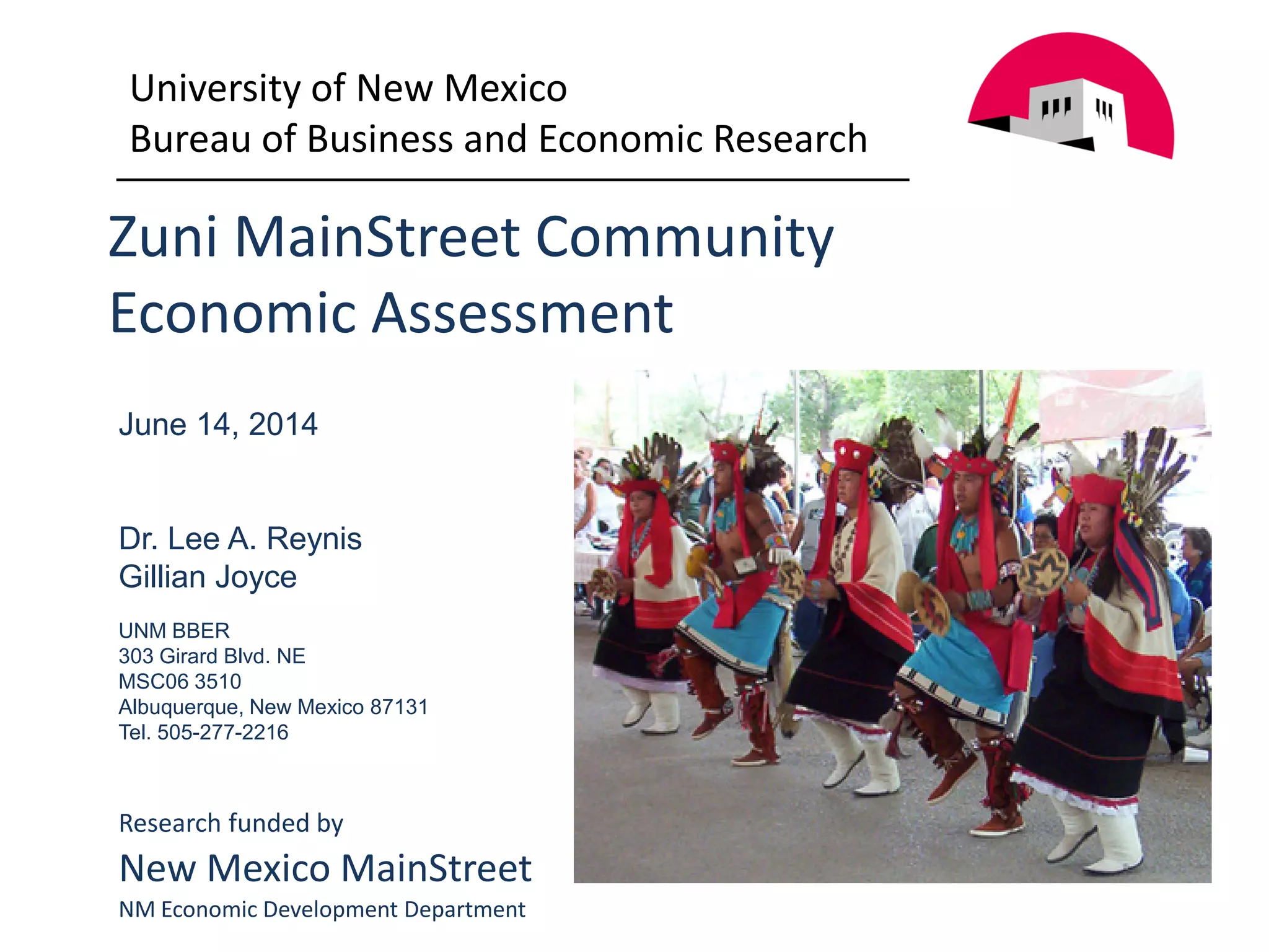 Presentation UNM BBER Community Economic Assessment on Zuni Pueblo | PDF