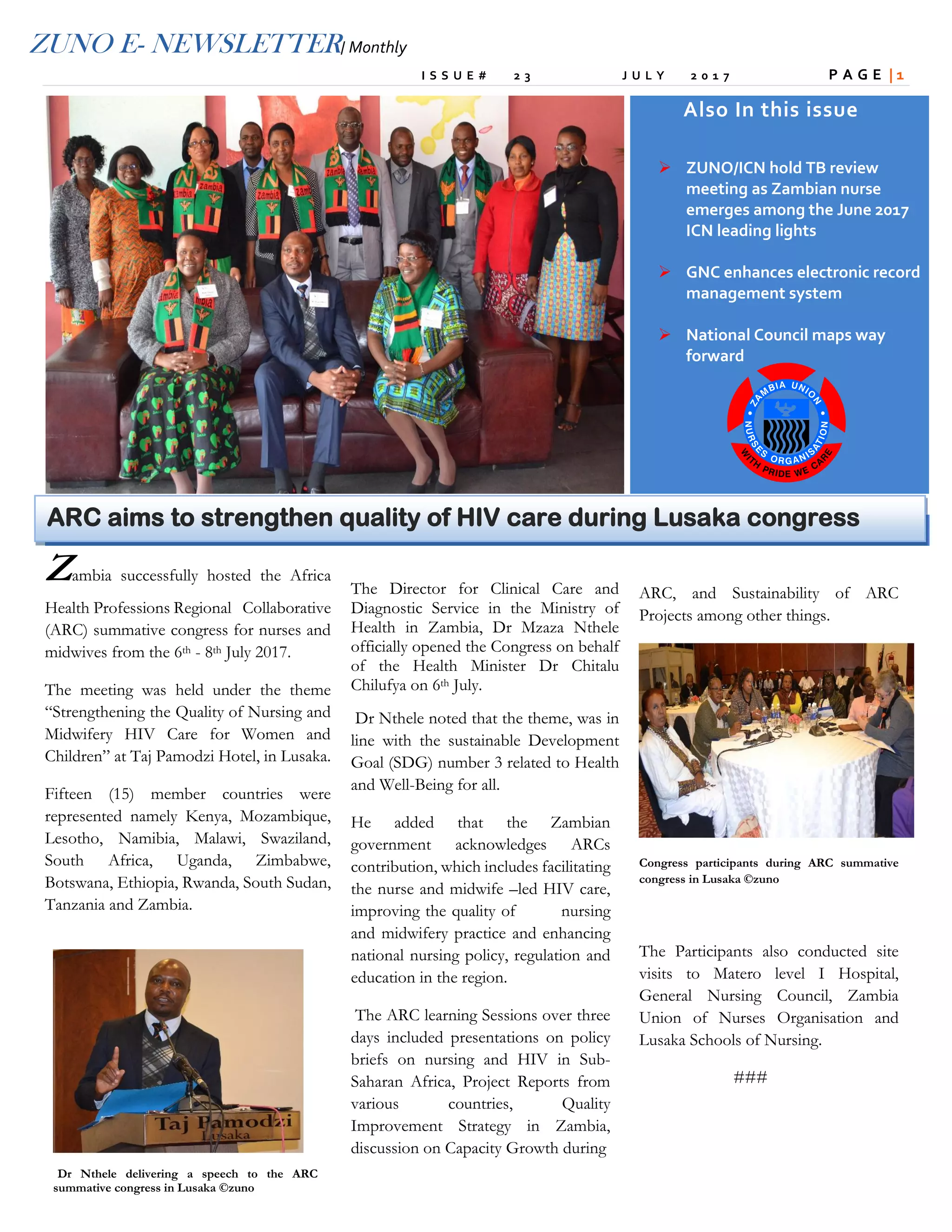 Zuno july 2017 e newsletter | PDF