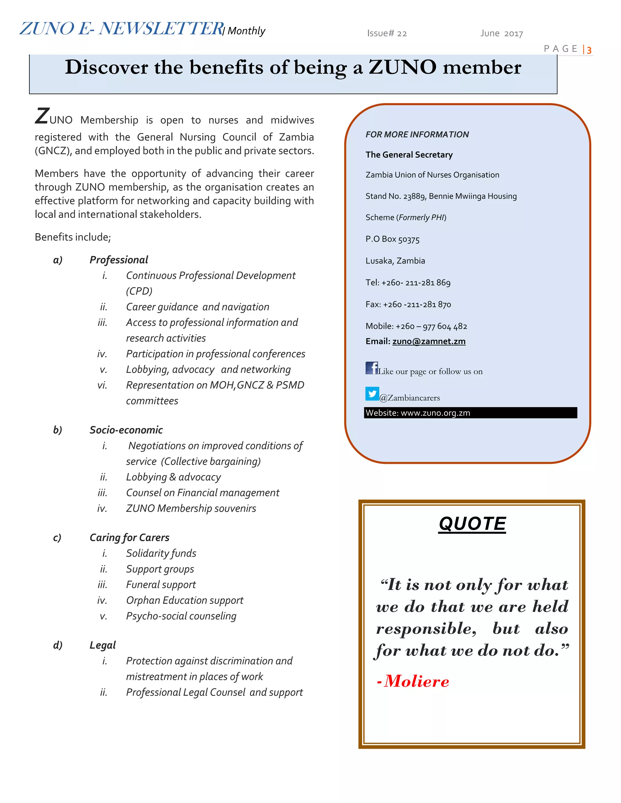 Zuno june 2017 e newsletter | PDF