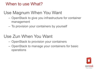 Who carries your container? Zun or Magnum? | PPTX