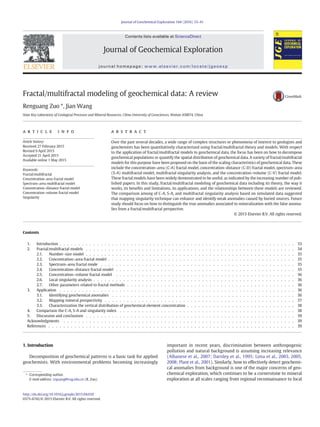 Zuo et al., 2016, JGE_Fractal modelling.pdf