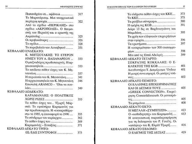 Η ΜΑΥΡΗ ΒΙΒΛΟΣ ΤΩΝ ΕΛΛΗΝΩΝ ΠΟΛΙΤΙΚΩΝ | PDF