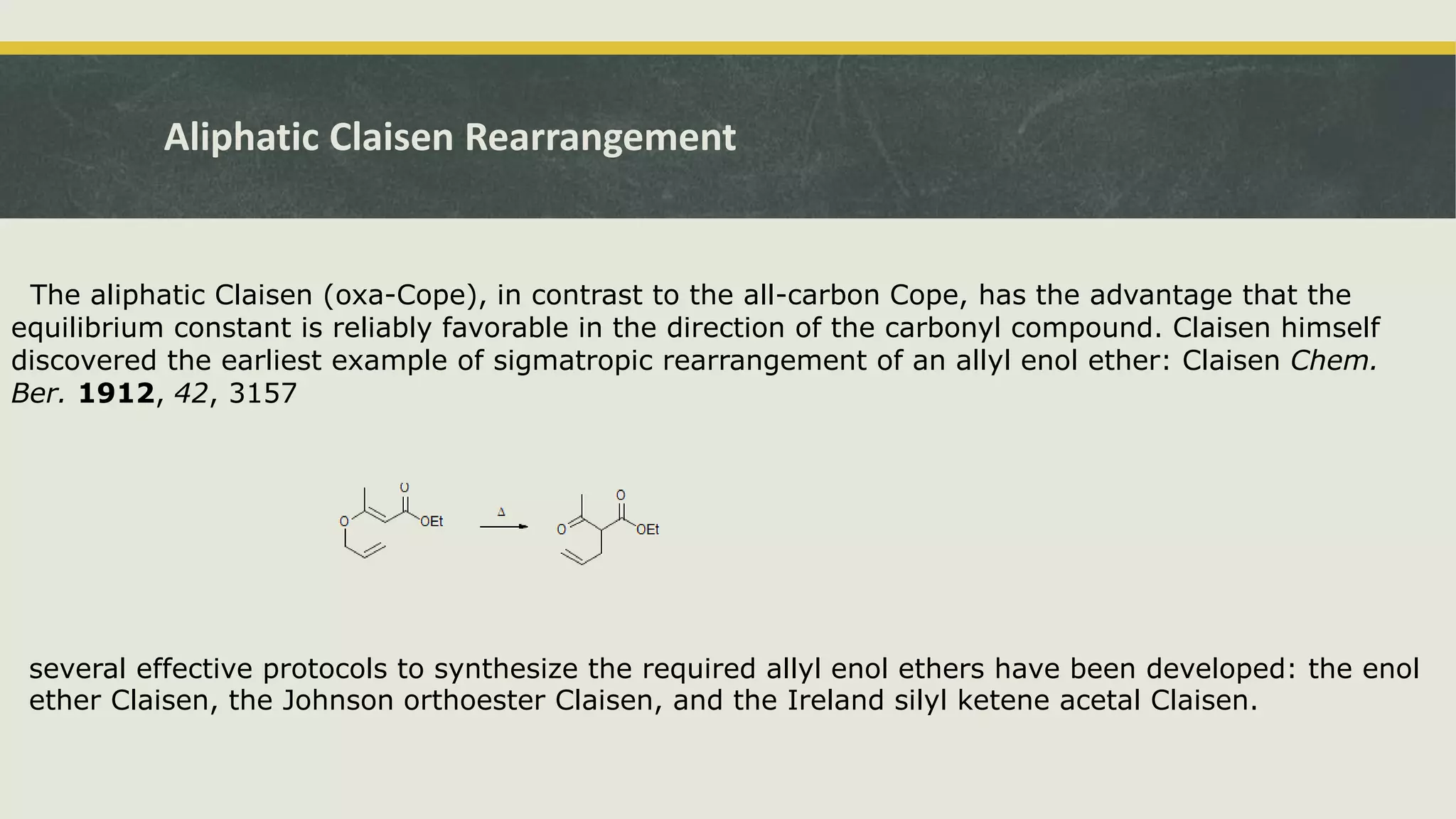 Claisen rearrangement | PPTX