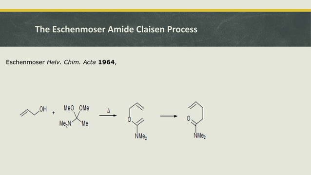 Claisen rearrangement | PPTX | Chemistry | Science