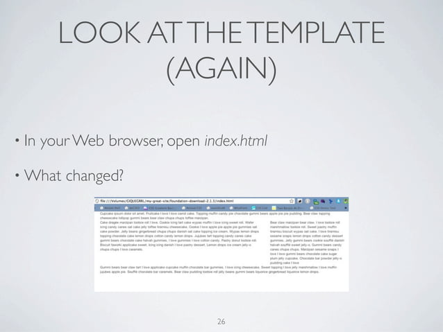 Getting started with CSS frameworks using Zurb foundation | PPT