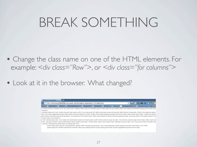 Getting Started With Css Frameworks Using Zurb Foundation Ppt