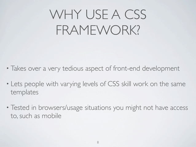 Getting started with CSS frameworks using Zurb foundation | PPT Getting started with CSS frameworks using Zurb foundation | PPT