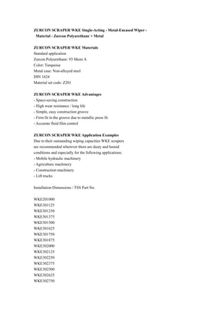 China Zurcon scraper WKE | PDF