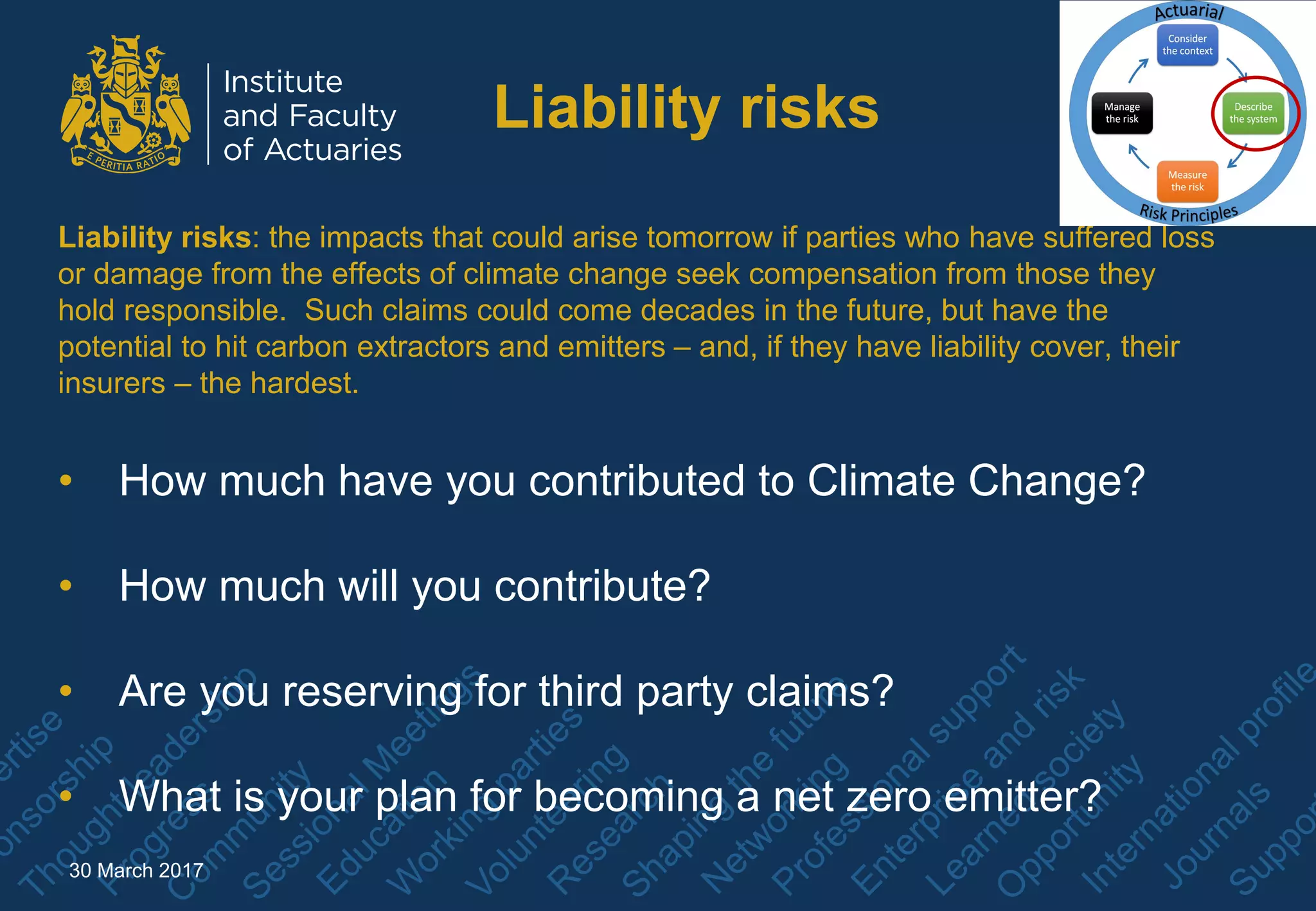 Climate change risk: an actuarial approach | PPTX