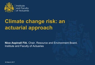 Climate change risk: an actuarial approach | PPTX