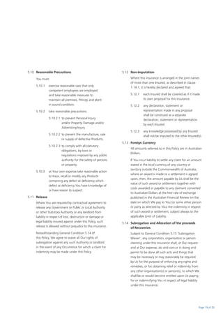 Zurich Liability PDS (Product Disclosure Statement / Policy Wording) | PDF