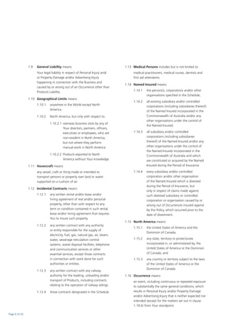 Zurich Liability PDS (Product Disclosure Statement / Policy Wording) | PDF