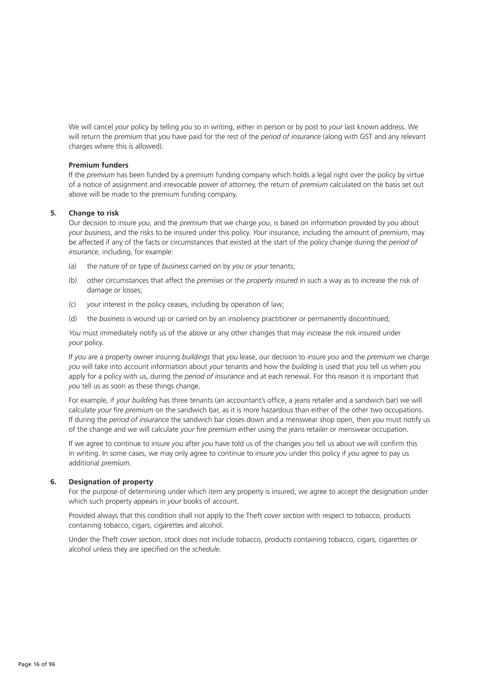 Zurich Insurance Business Pack PDS | PDF