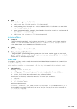 Zurich Insurance Business Pack PDS | PDF
