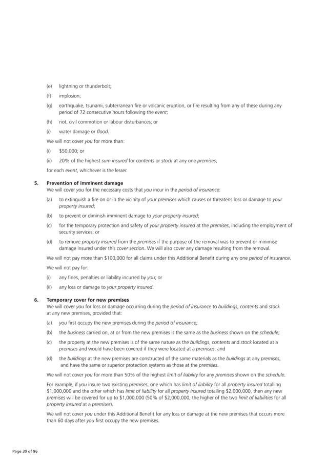 Zurich Insurance Business Pack PDS | PDF