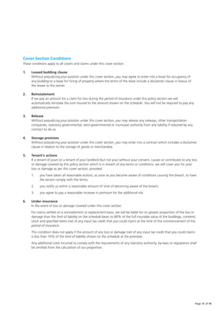Zurich Insurance Business Pack PDS | PDF