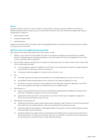 Zurich Insurance Business Pack PDS | PDF